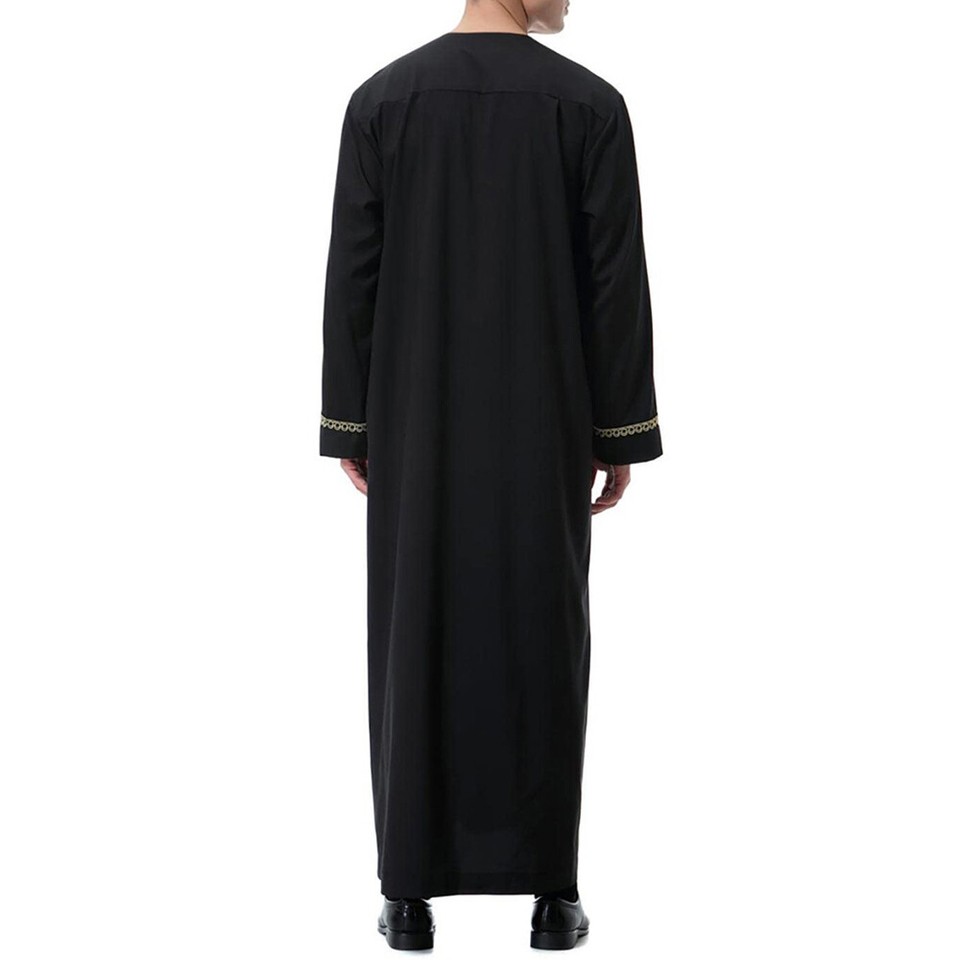 Mens Muslim Clothing Dishdash Robe Jubba Kaftan Muslim Clothing Thobe ...