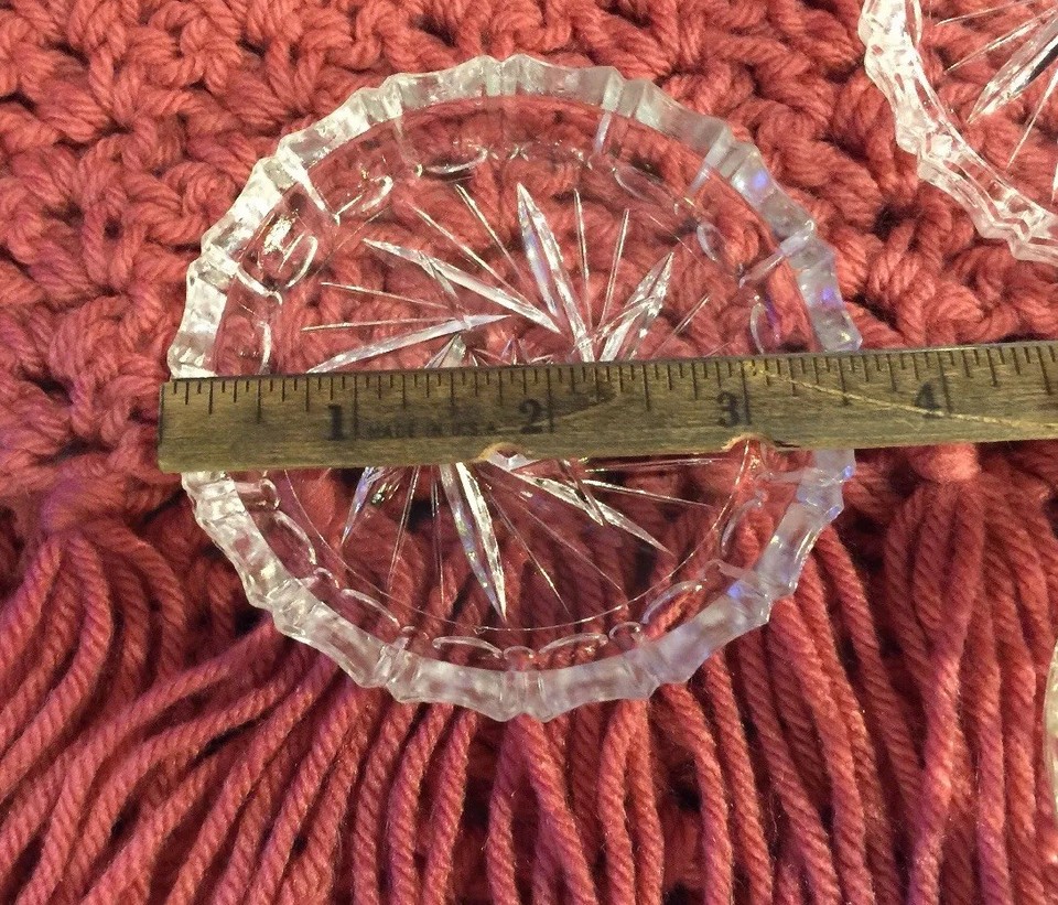 ️Crystal Clear Pinwheel Coasters or Pillar Holders Set of 3 + 1 (4pc ...