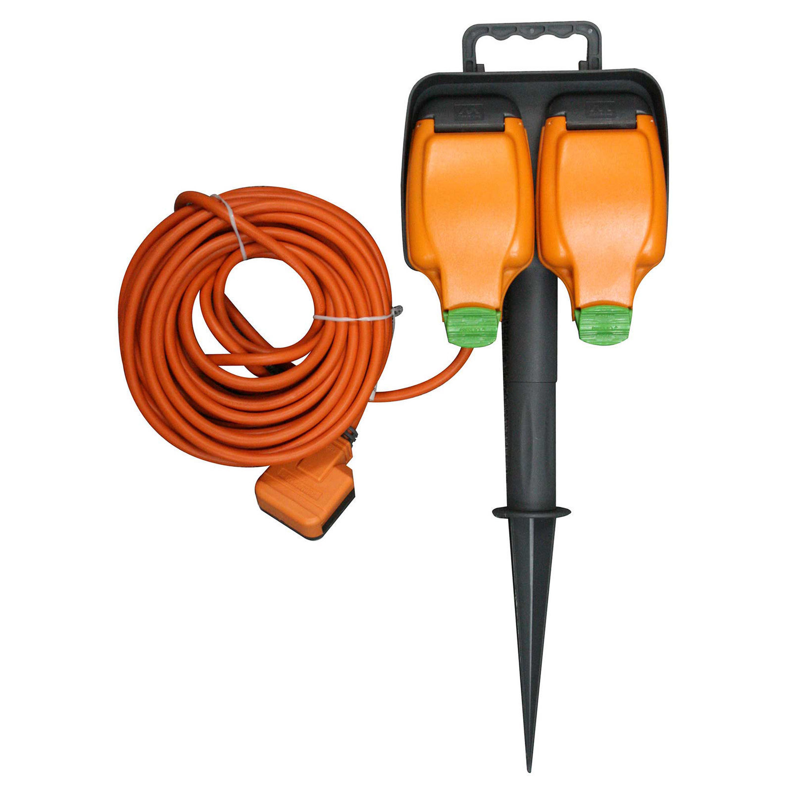 Masterplug 10a Weatherproof Spike With 2 Sockets for Garden for sale ...