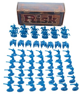 Risk Board Game Replacement Pieces Blue Infantry Calvary Artillery ...