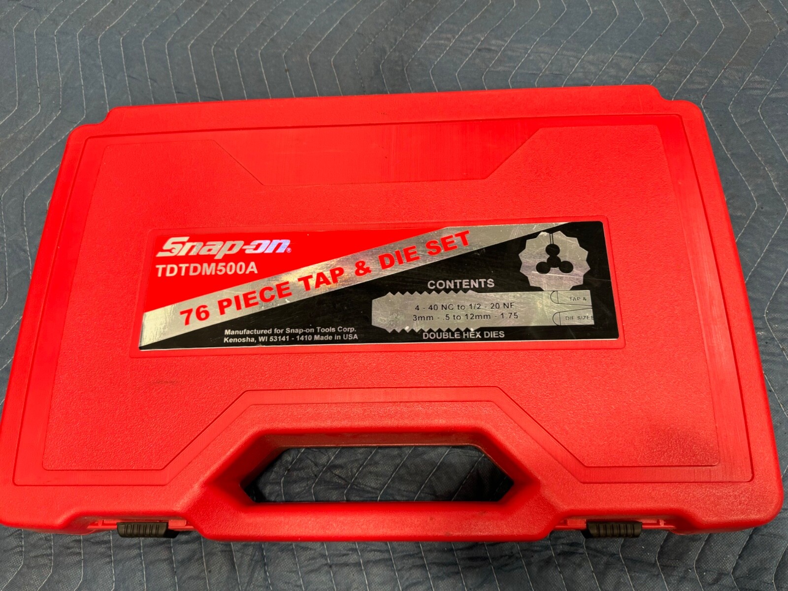 Snap On TOOLS Tap And Die Set 76 Piece Metric And Standerd SET ...