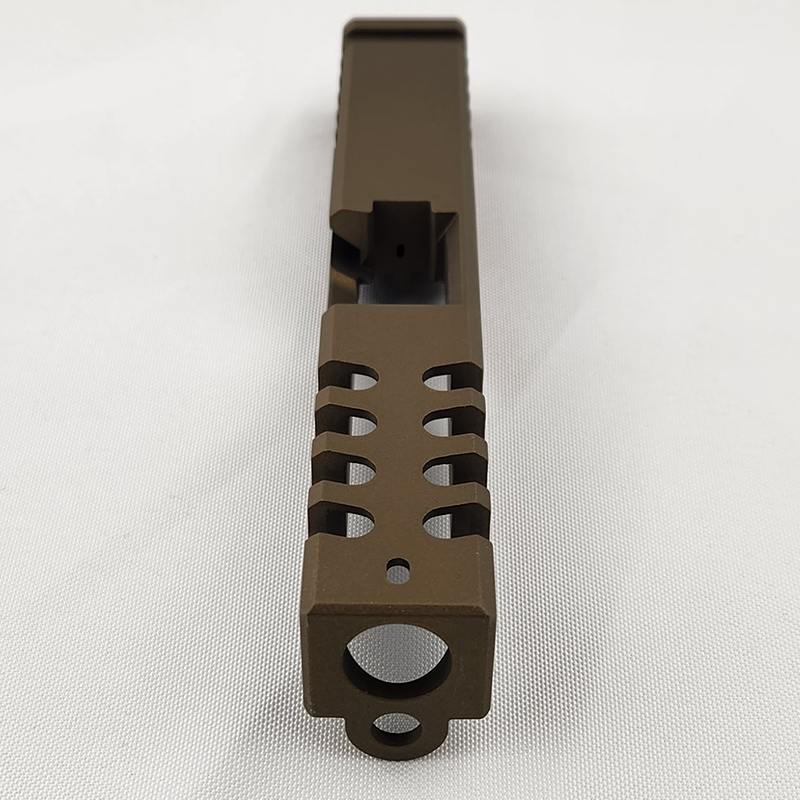 G19 SLIDE GEN 1-3, BURNT BRONZE CERAKOTE, 8 PORT CUT, REAR SERRATIONS ...