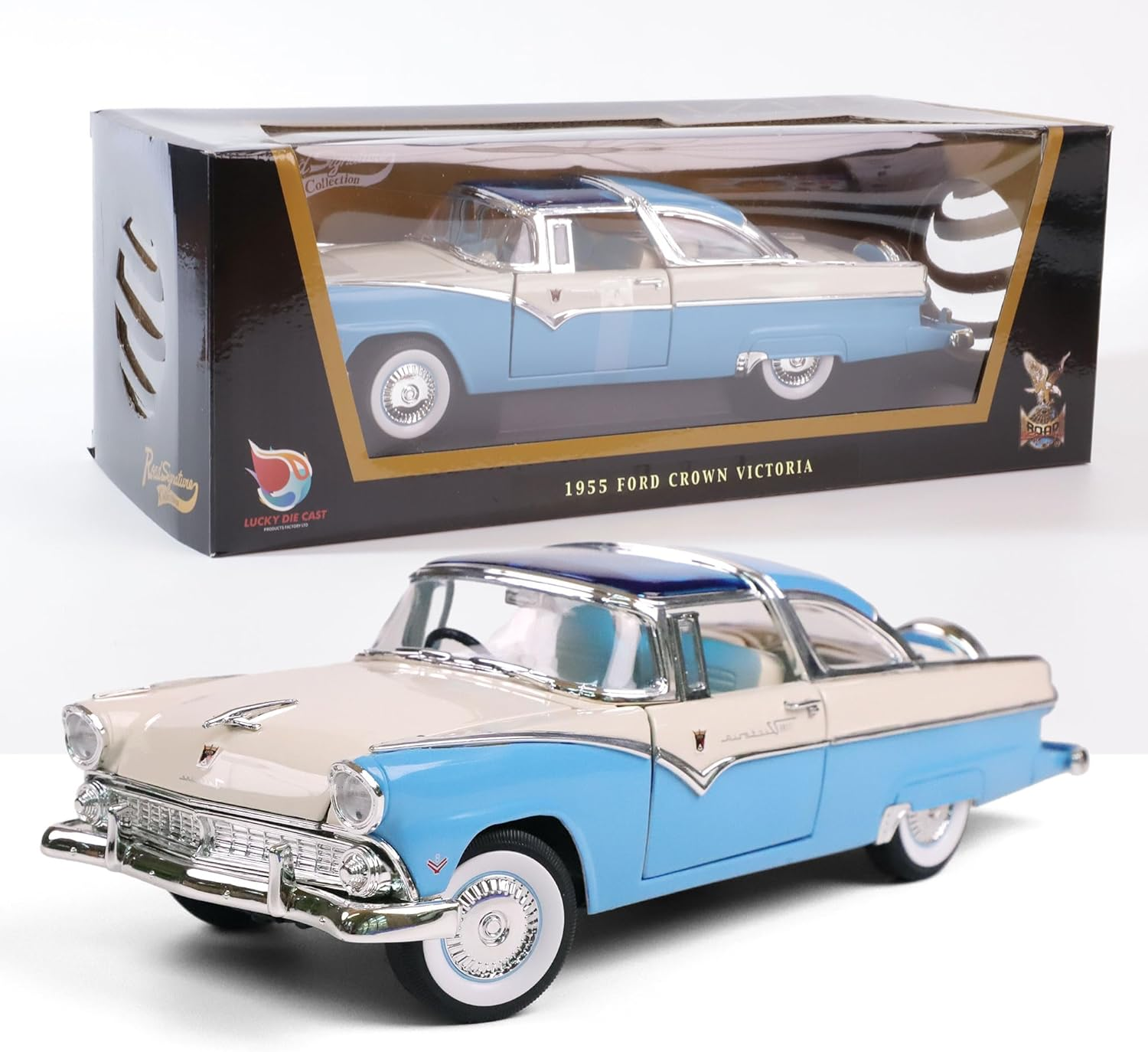 1955 Ford Crown Victoria 1/18 Scale Die-Cast Metal Model Premium ...