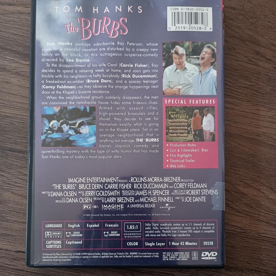 The 'Burbs (DVD) Tom Hanks, Bruce Dern, Corey Feldman, Joe Dante ...