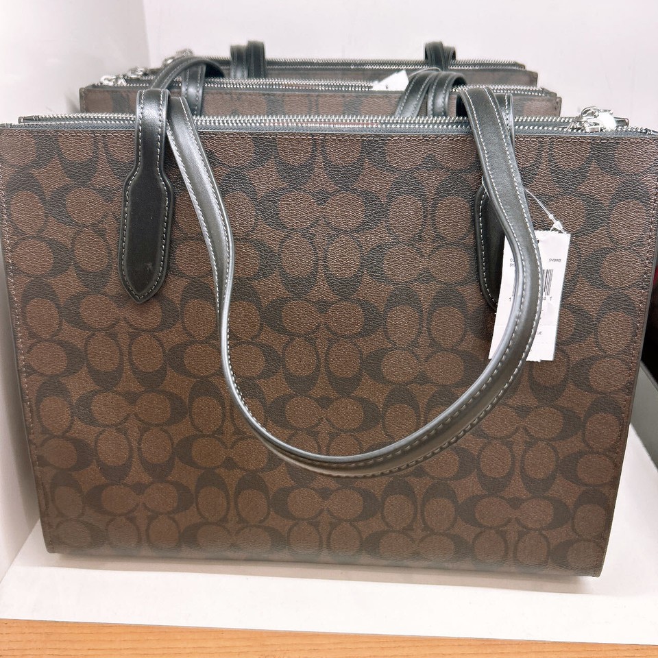 NWT COACH Nina Tote In Signature Canvas /leather CL399/CL654/CL398 ...