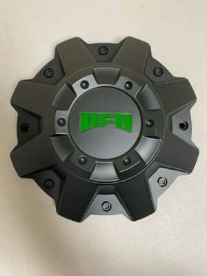 DFD Wheels C-051 Matte Black w/ Green Logo Wheel Center Cap | eBay