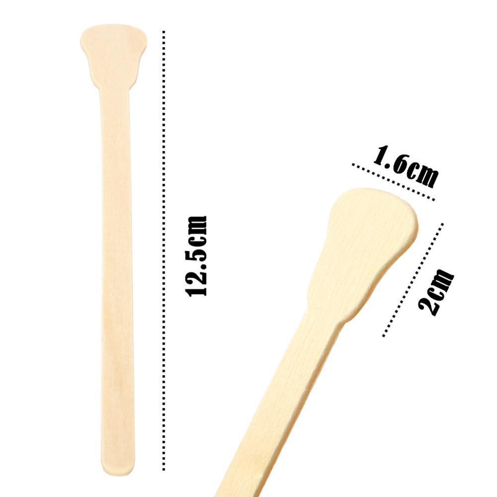 neu 50pcs Wooden Wax Sticks Spatula Body Skin Hair Removal Cream Beauty ...
