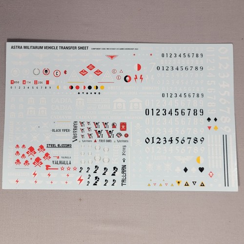 Imperial Guard Vehicle Transfer Sheet Astra Militarum Warhammer 40k GW ...