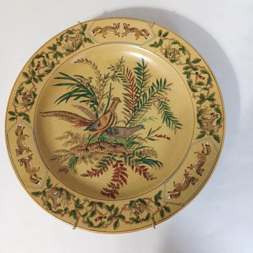 Castilian Decorative plate charger pheasant fauna fox rabbit design ...