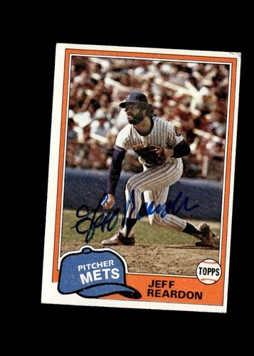 Jeff Reardon 1981 Topps Mets authentic autographed card | eBay