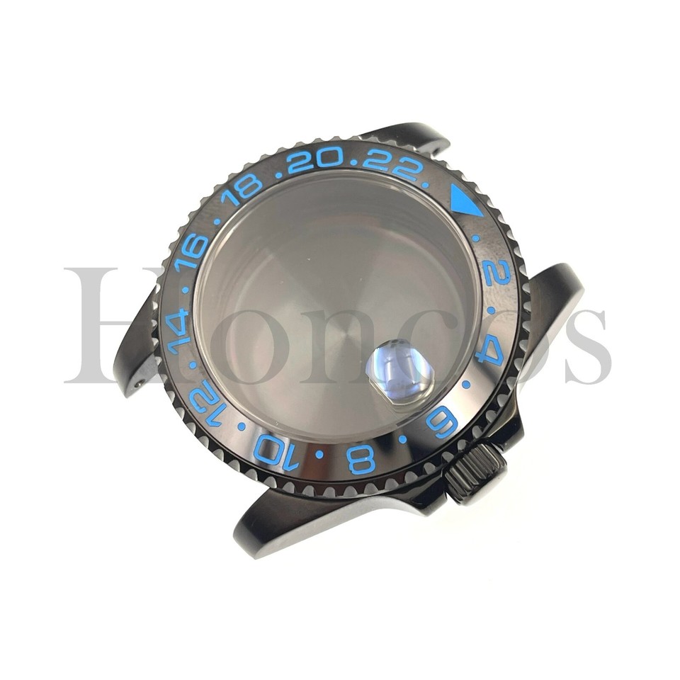 MODS Replacement Watch Black Blue Case GMT Style Fits for Most NH35 36 ...