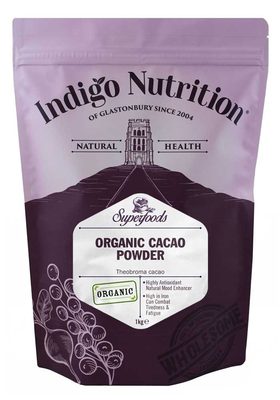 Organic Cacao Powder - 1kg - Indigo Herbs 5060310350603 | eBay