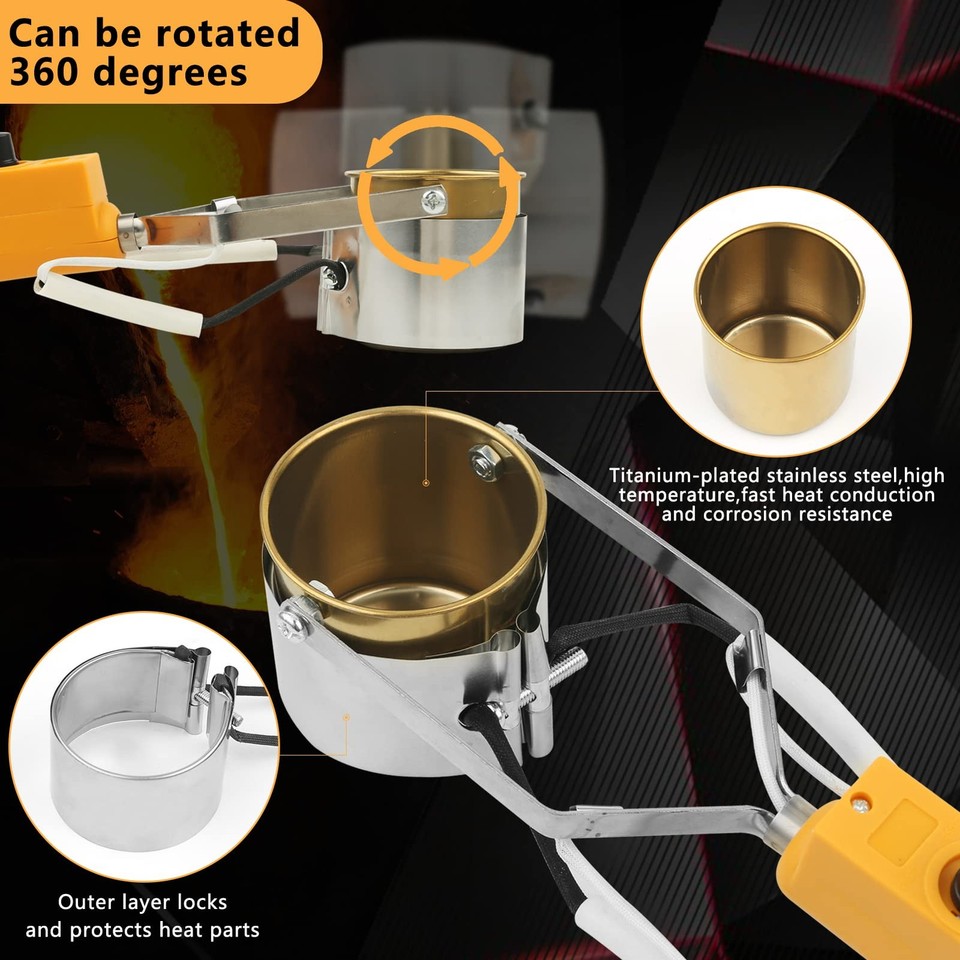 Lead Melting Pot, Lead Melting Pot for Fishing & Bullets Molds Kit ...