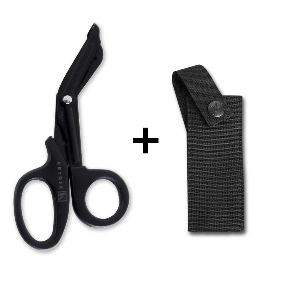 KRYDEX Tactical Medical Shears Pouch Tactical EMT Scissor Sheath MOLLE ...