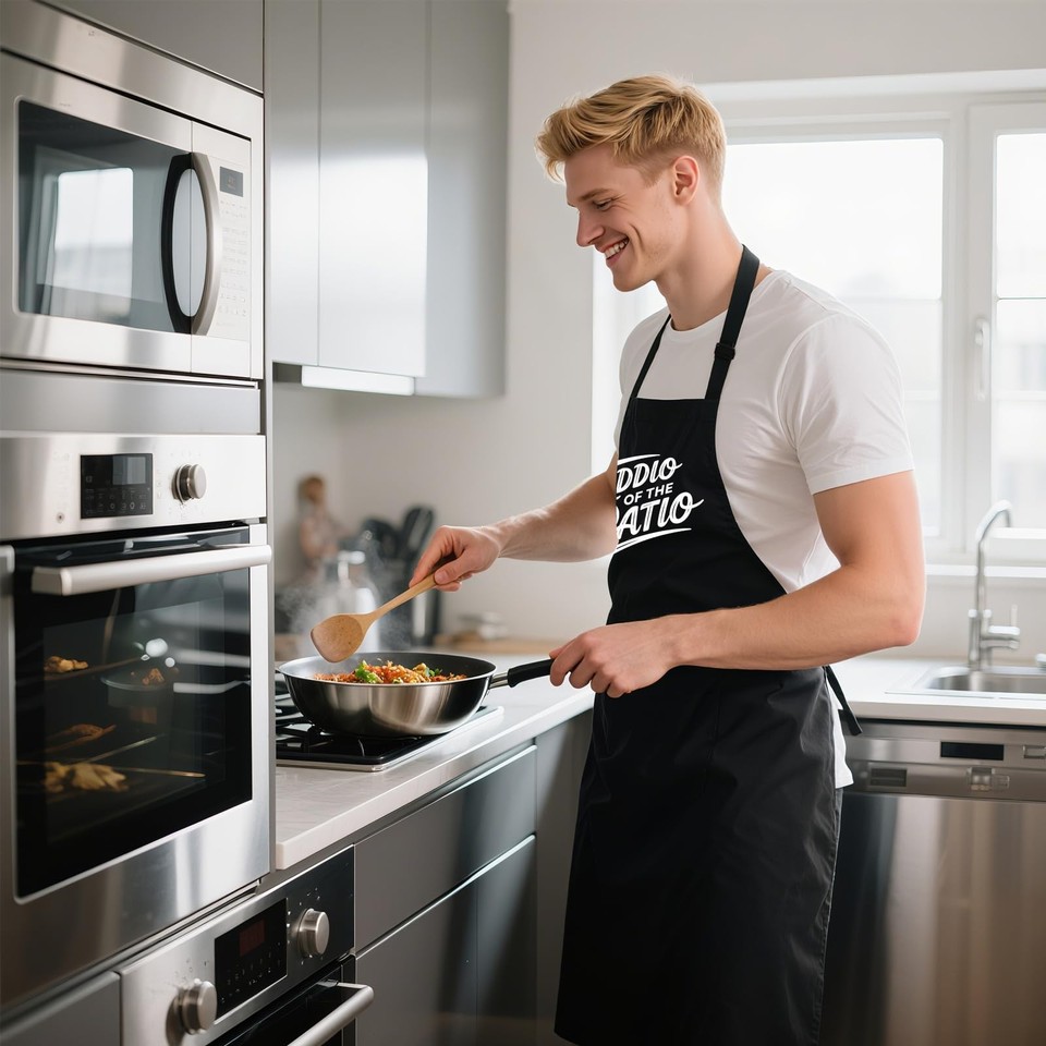 Dad Apron for Grilling- Grill Aprons for Men Funny, Daddio of The Patio ...