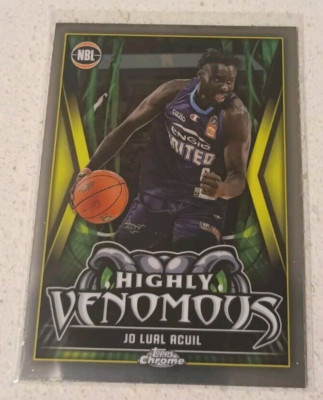 2023-24 Topps Chrome NBL Jo Lual Acuil Highly Venomous HV-8 United | eBay
