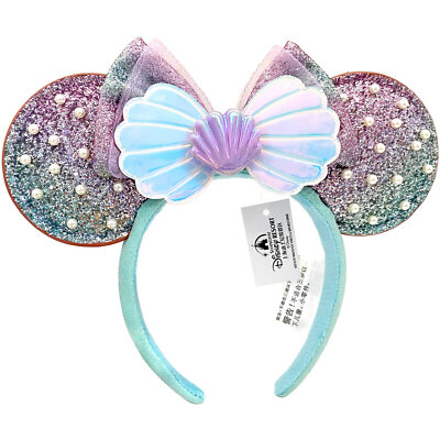 Disney-Parks The Little Mermaid Ariel Pearl Shell Minnie Mouse Ears ...
