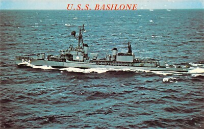 USS Basilone DD-824 Navy Destroyer ship Atlantic Fleet Postcard N14 | eBay