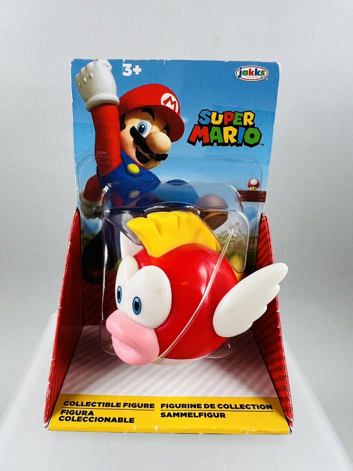 Jakks Super Mario CHEEP CHEEP Collectible Figure 2" Tall Moveable Wings ...