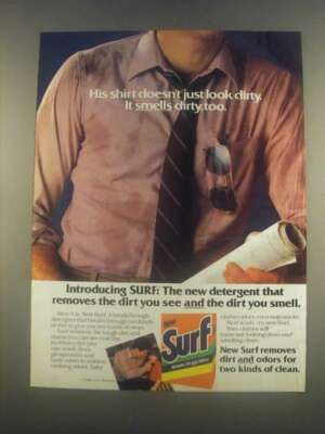 1985 Surf Laundry Detergent Ad - Smells Dirty | eBay