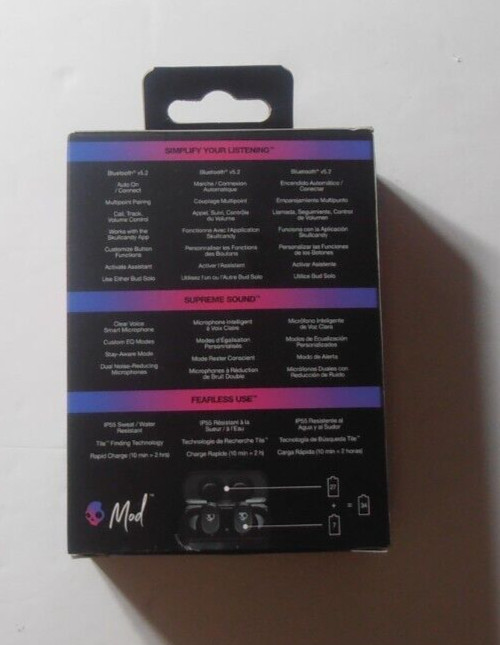 Skullcandy Mod Wireless In-Ear Headset - True Black Sealed Box