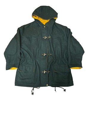 NEW YORK GIRL REVERSIBLE Wool/Nylon JACKET Fireman Utility Buckles ...