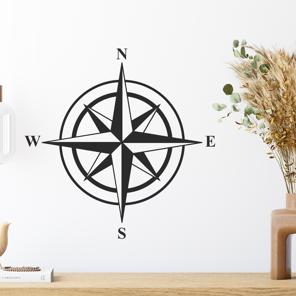 Compass Rose Vinyl Decal Stickers Nautical Star Car Window Boat Trailer ...