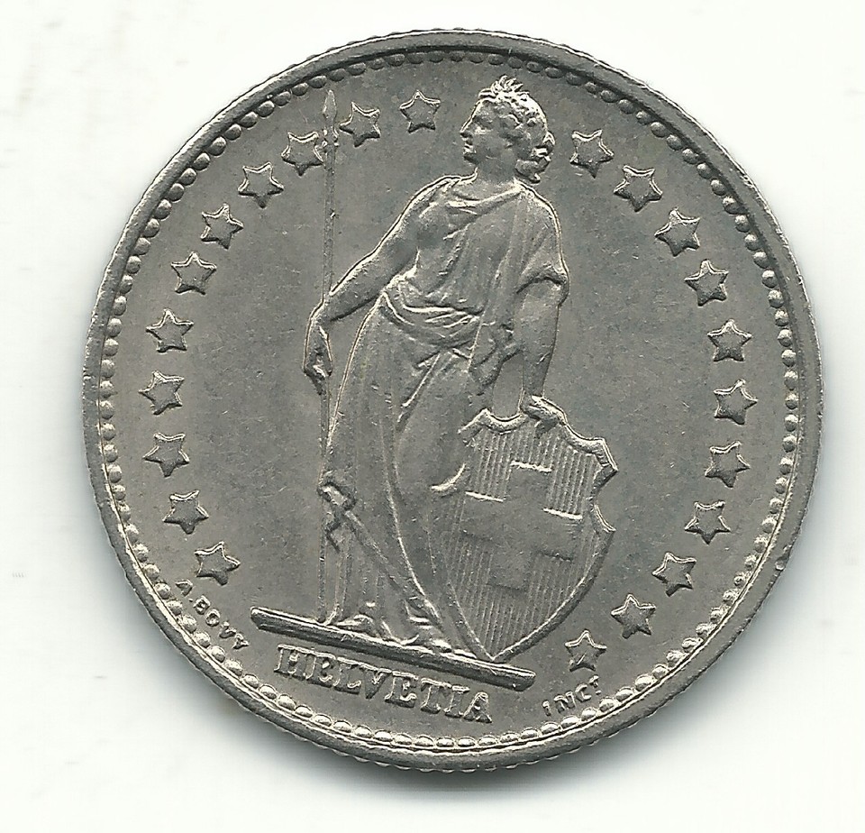 A HIGH GRADE AU/UNC 1968 SWITZERLAND ONE FRANC COIN-NOV704 | eBay