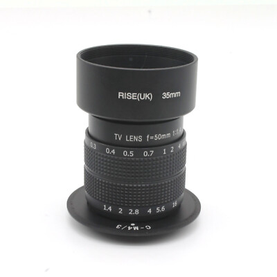 50mm f1.4 CCTV Lens+Adapte M4/3 Panasonic G1 G2 G3 G10 GF1 GF2 GF3 GH1 ...