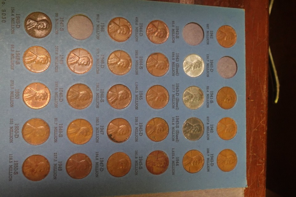 Lincoln Cents Collection Starting 1 Number Two Partially Complete 86 ...