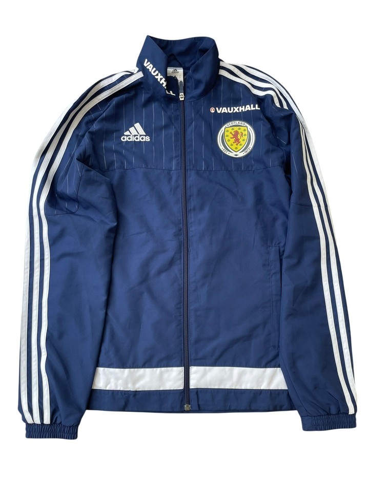 Scotland Adidas Football Tracksuit Mens Small Blue Logo National ...