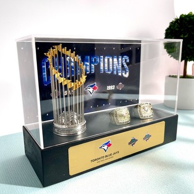 TORONTO BLUE JAYS World Series Championship 1 Trophy & 2 RingS With ...