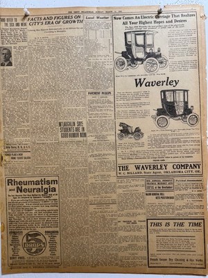 1909 CAR ADS (2) NEWSPAPER PAGES FREE SHIPPING | eBay