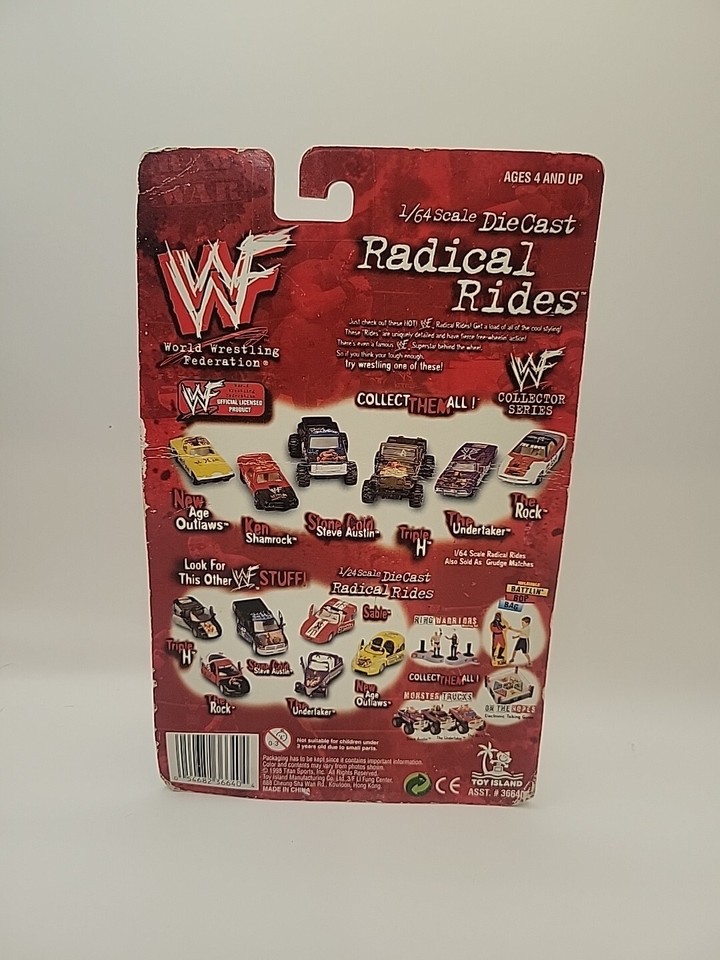Vintage WWF THE Rock Radical Rides Collector Series DIECAST CAR 1998 ...