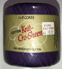 3 Knit-cro-sheen Crochet Cotton Thread 150 Yds EA Sz 10 Color 25 ...