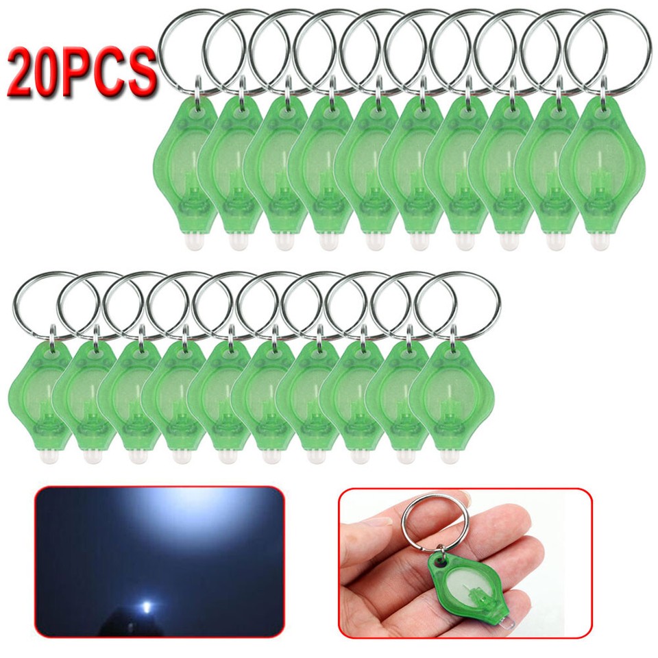 Mini LED Keychain Flashlight Key Ring Light Bright Torch Outdoor Hiking ...