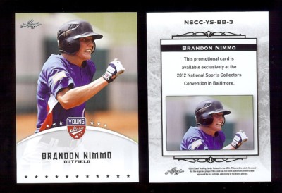 BRANDON NIMMO Mets 2012 Leaf Draft "YOUNG STARS" National PROMO RC ...
