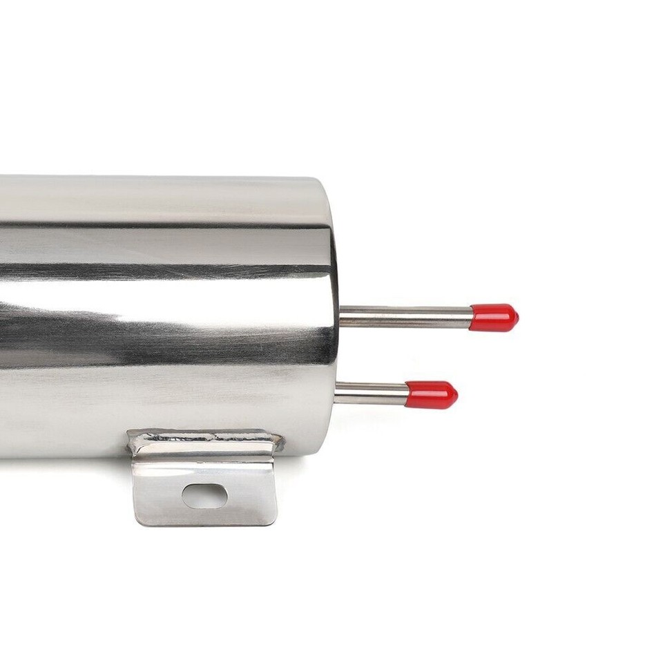 3"x10" Polished Stainless Steel Radiator Coolant Overflow Catch Puke ...