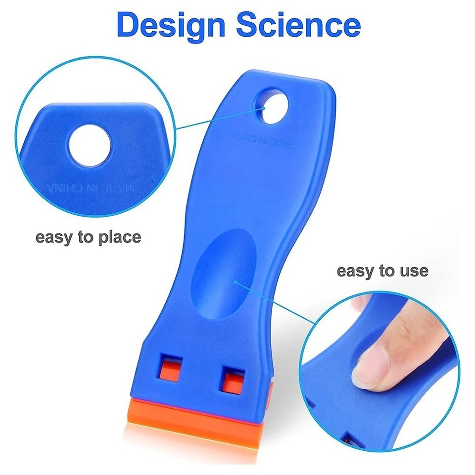 Plastic Scraper tool 1Pc+10* Car Sticker Remover Glass Paint Grease ...