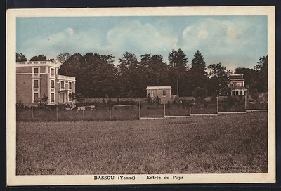 CPA Bassou /Yonne, Entrée du Pays | eBay