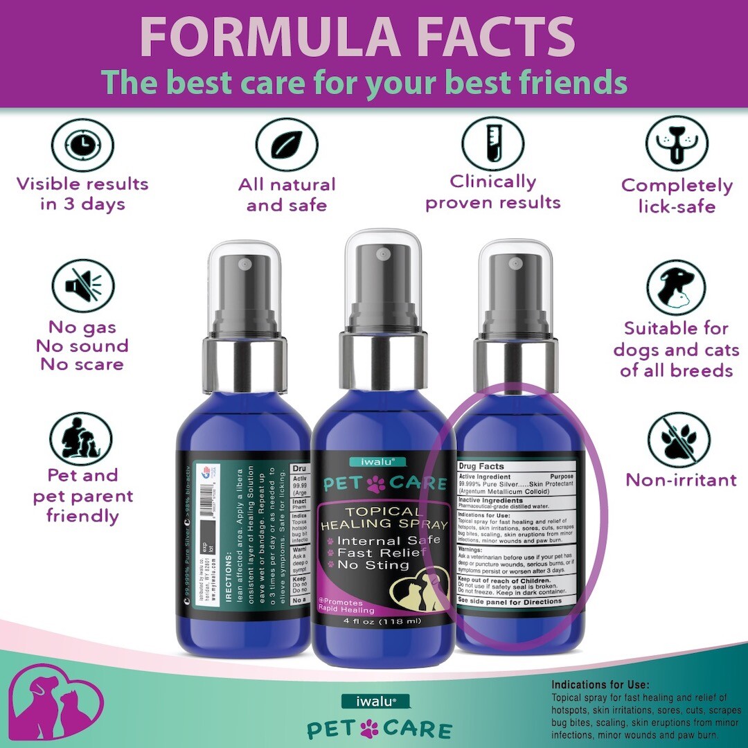 HOT SPOT DOG HOME REMEDY Skin Antifungal Pet Spray Fast Acting Rash ...