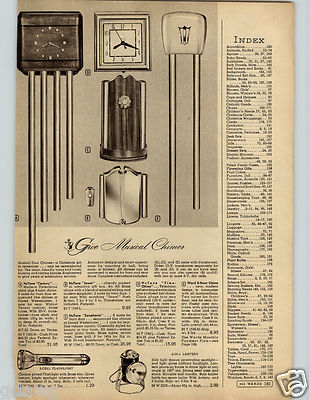 1946 PAPER AD Chimes Doorbell Musical NuTone Century Symphonic Time ...