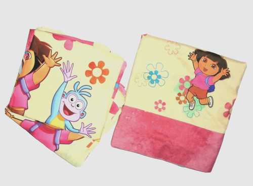 3 Piece Dora The Explorer Twin Flat Sheet And Curtains Drapes 65 ...