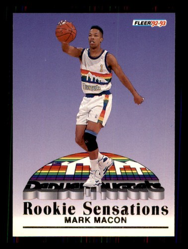 1992 Basketball Fleer Mark Macon Denver Nuggets #6 RS1 | eBay