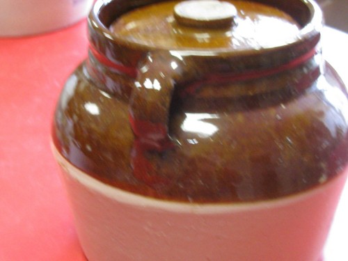 VINTAGE RED WING STONEWARE BEAN POT HAWLEY CO-OPERATIVE ELEV. CO ...