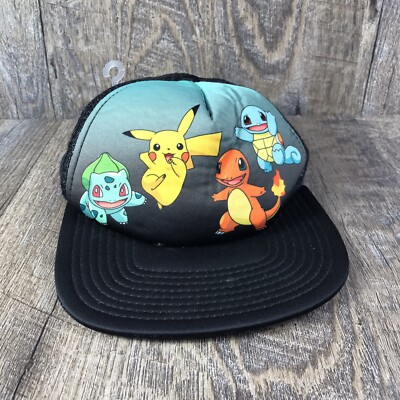 Pokémon Official Snap Back Cap Hat 2014 Charizard Bulbasaur Pikachu ...