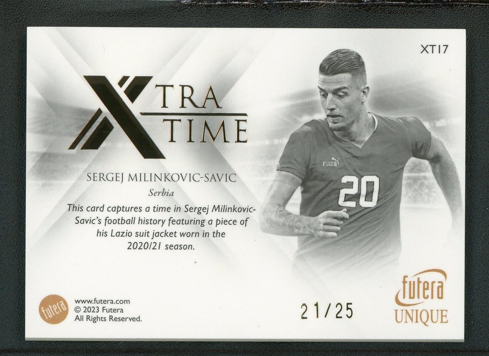 2023 SERGEJ MILINKOVIC SAVIC 21/25 jersey futera unique xtra time | eBay