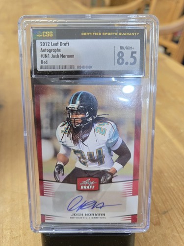 2012 Leaf Draft Josh Norman Rookie RC Auto Red JN1 | eBay