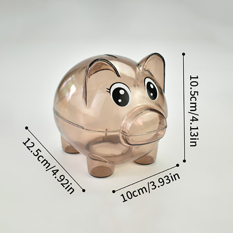 Openable Saving Box Clear Lovely Bank Coin Money Cash Kid Plastic ...