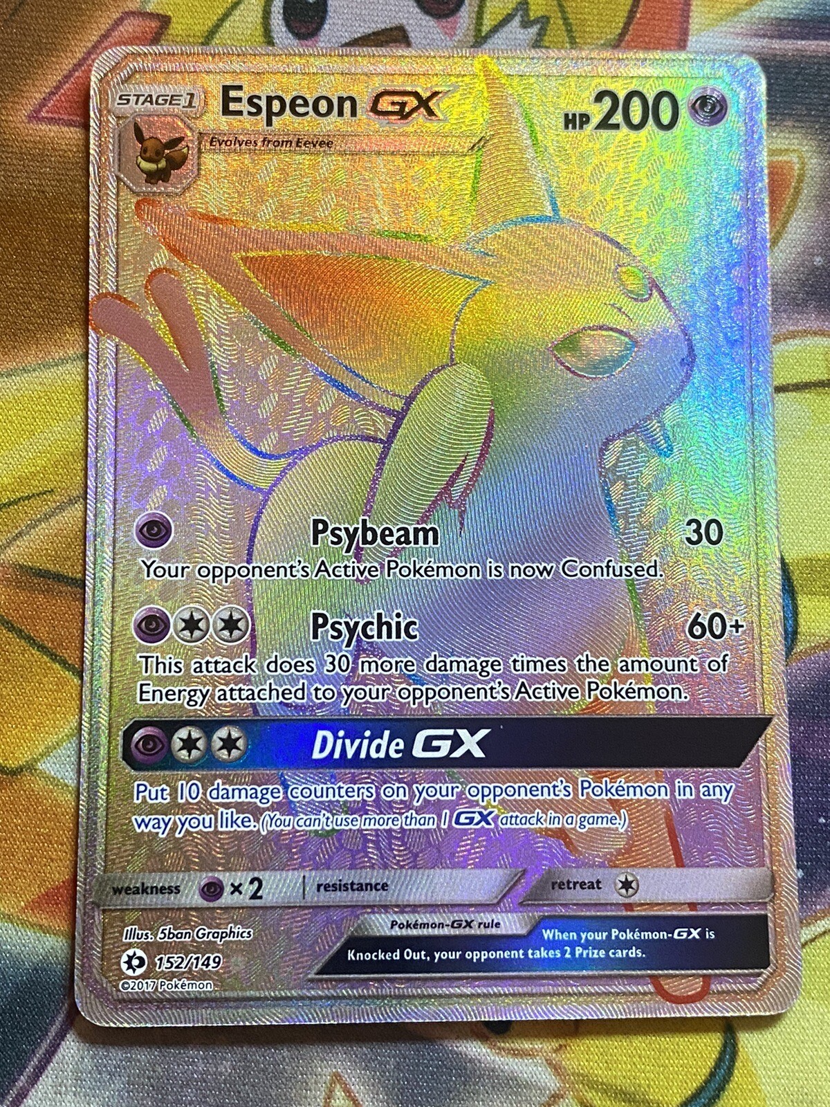 Pokemon, Base Set - Espeon GX - 152/149 - Secret Rare - Non Holo - NM ...